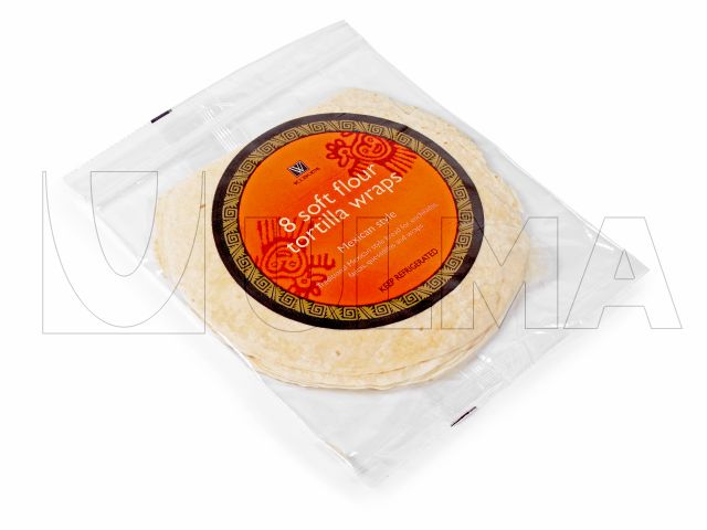 Mexican Tortilla Packaging In Modified Atmosphere Map With Zipper Type Reclosable System In