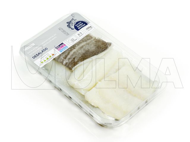 Unsalted cod slices packaging in traysealing — ULMA Packaging