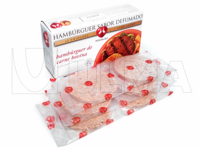 Frozen burger packaging in flow pack wrapper — ULMA Packaging