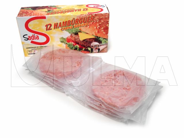 Frozen burger packaging in flow pack wrapper — ULMA Packaging