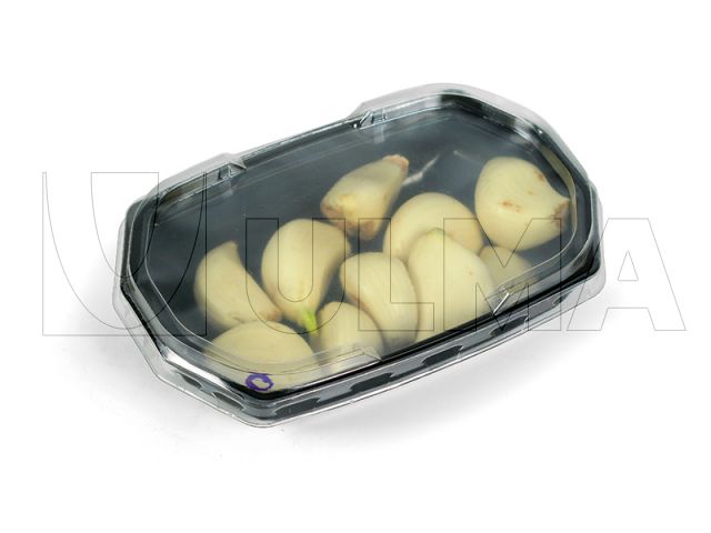 Peeled garlic packaging in tray with lid — ULMA Packaging