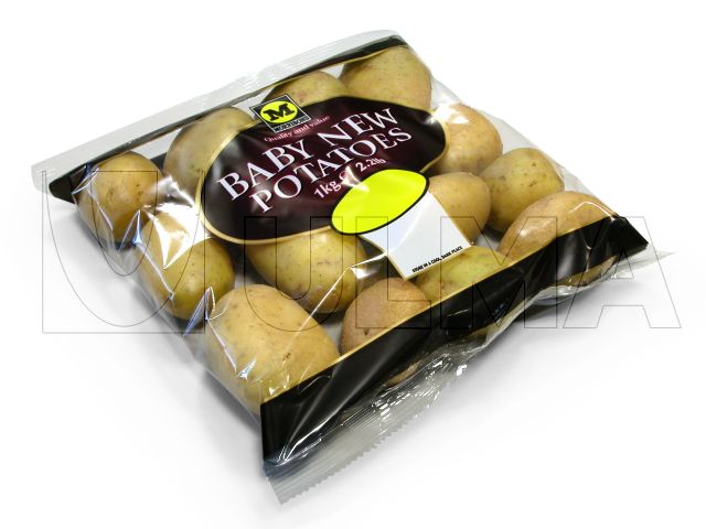 Whole potatoes packaging in vertical machine (VFFS) in pillow pack ...