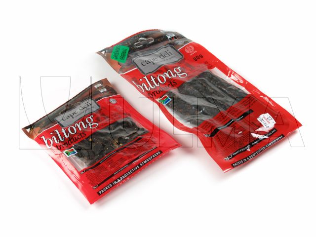 Envasado de carne seca en termoformado en atmósfera modificada (MAP) en ...