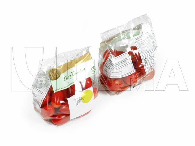 Envasado de tomate cherry en Vertical en fondo estable en film BOPP ...